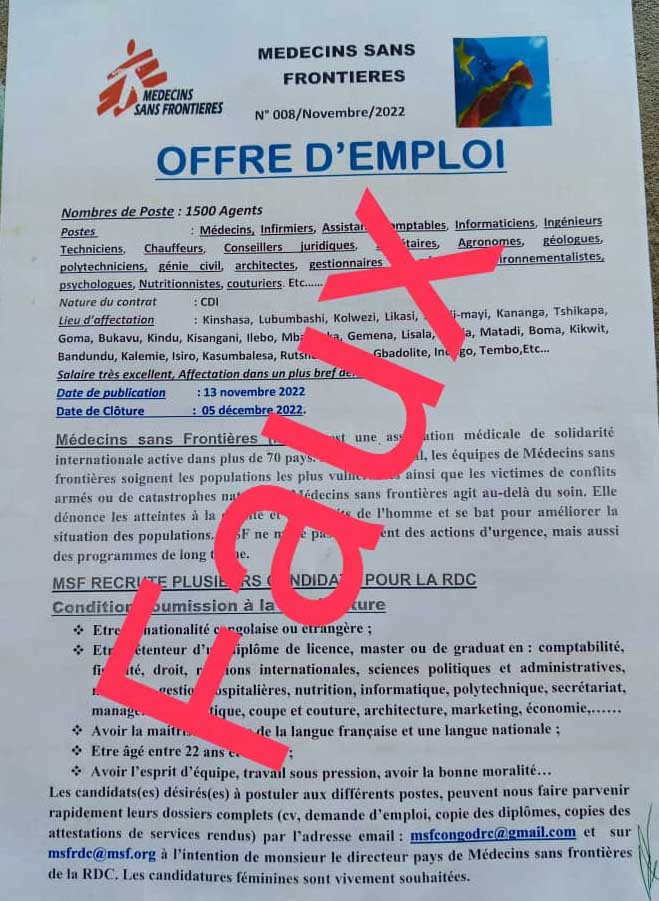 Reconnaître les fausses offres d’emploi en RDC et les arnaques